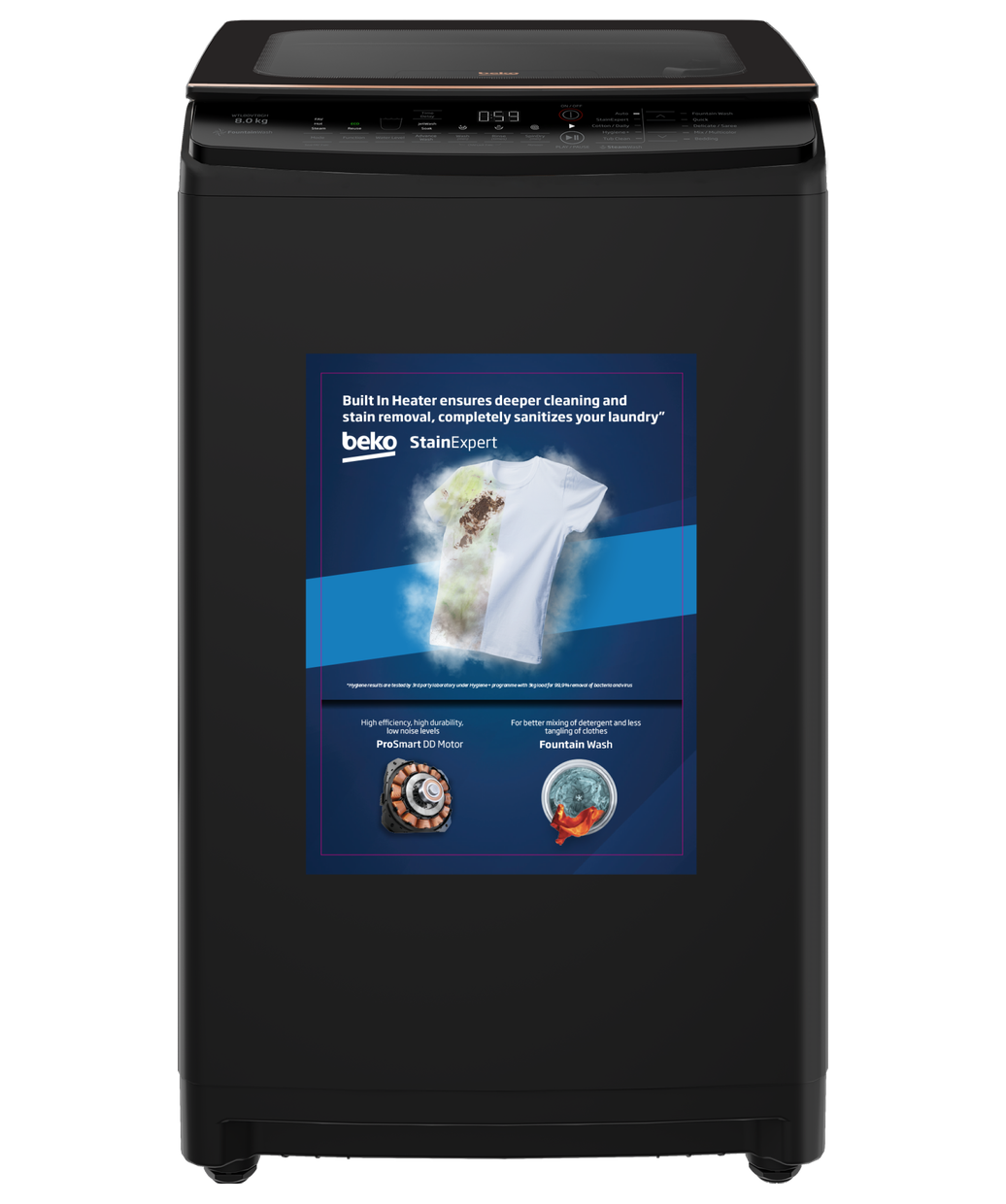 Beko 8 KG Top Load Washing Machine - Inverter Technology & Child Lock