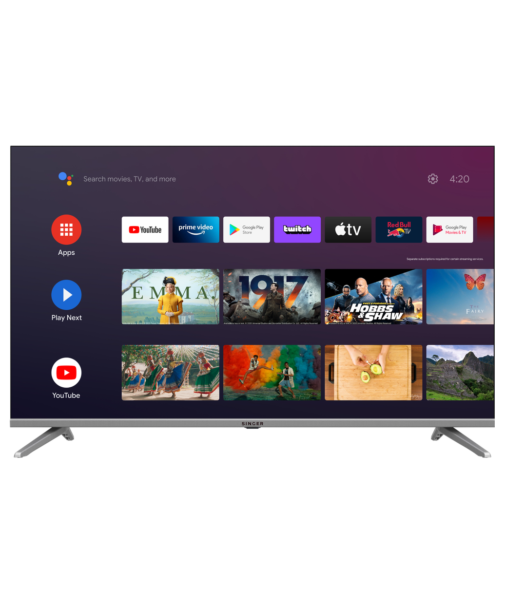 Singer 32 inch Smart TV, HD Resolution, Affordable Price in Bangladesh
