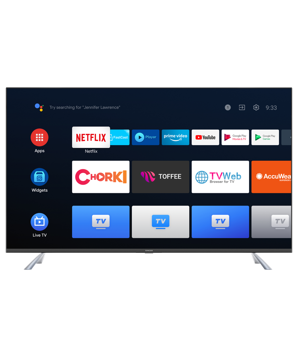 Singer 55 inch Primax 4K Android TV, Netflix Certified, Dolby Vision
